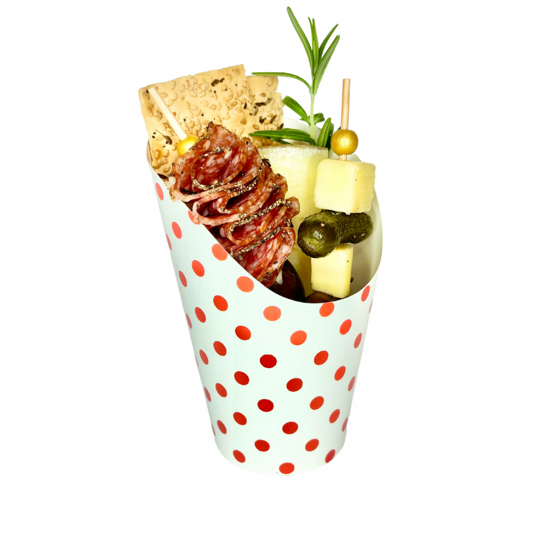 Festive Charcuterie Cups Themed for Your Event - Emily Marie Design Co ...
